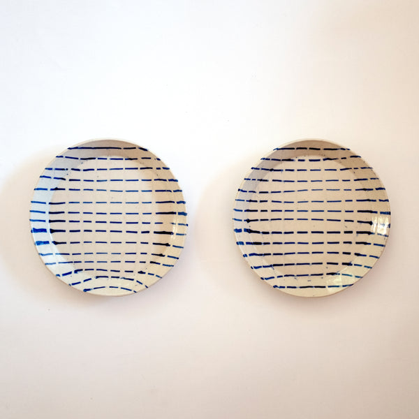 Dashed Line Set of 2 Plates – rust designs